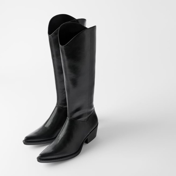 Zara | Shoes | Zara Trf Heeled Cowboy Boots | Poshmark